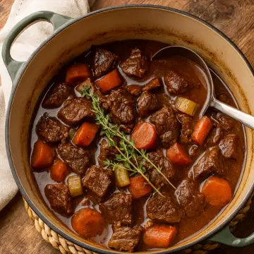 Eintopf aus dem holländischen Ofen mit Rindfleisch aus dem Big Green ...